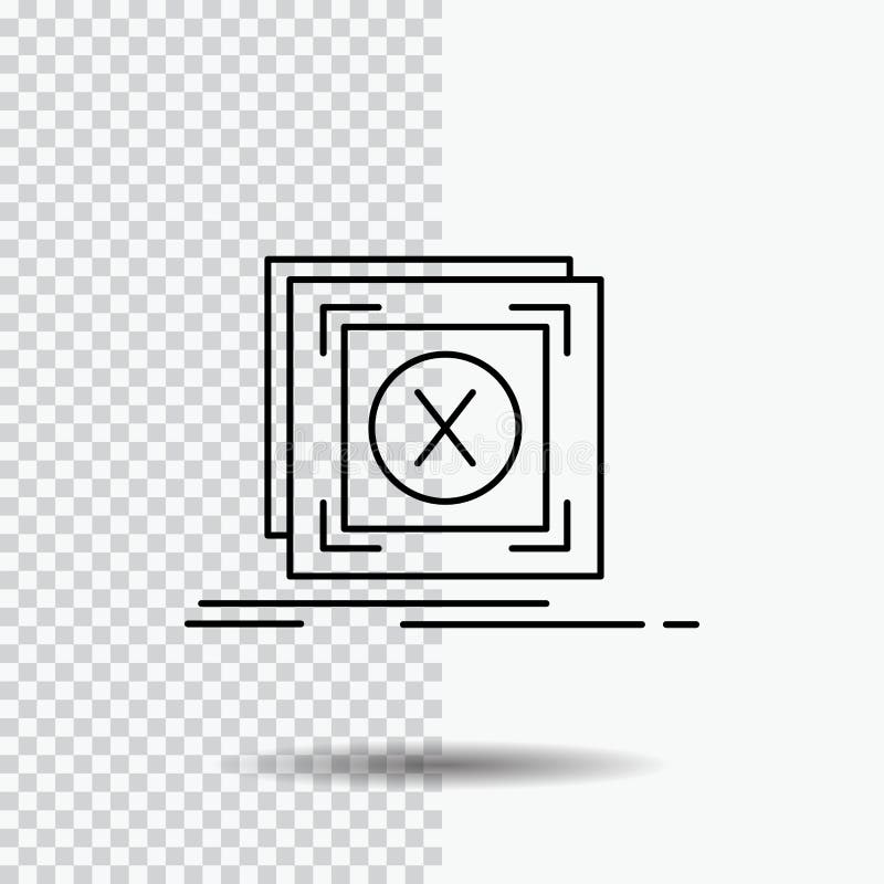 Error, Application, Message, Problem, Server Line Icon on Transparent ...