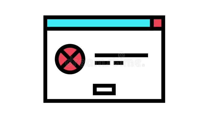 Application Error Alert Warning Attack On Screen World Map Loop Motion