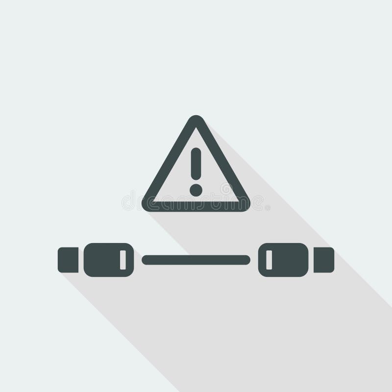 Error Cable Connection To Computer - Vector Flat Minimal Icon Stock ...