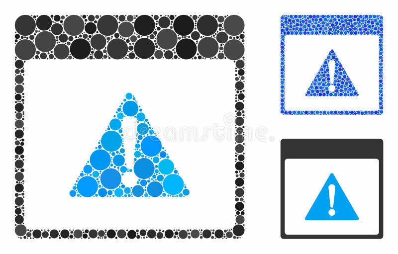 Error Calendar Page Mosaic Icon of Circle Dots Stock Illustration ...
