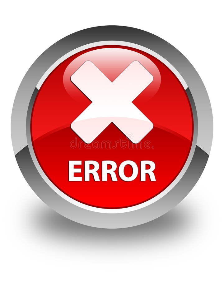 Error (cancel Icon) Glossy Red Round Button Stock Illustration ...