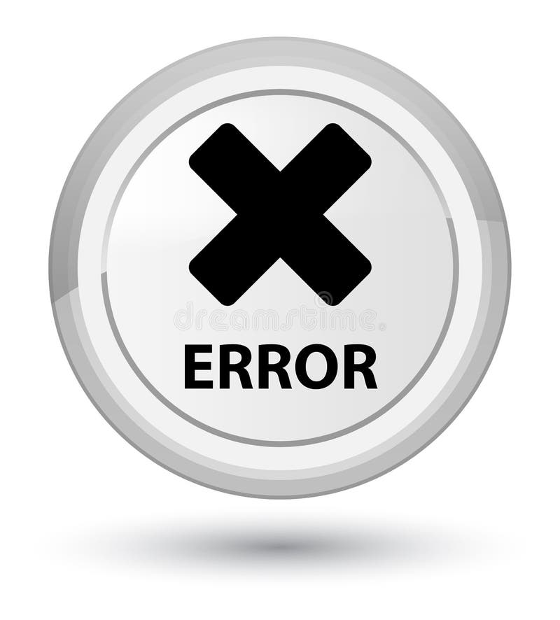 Error (cancel Icon) Prime White Round Button Stock Illustration ...