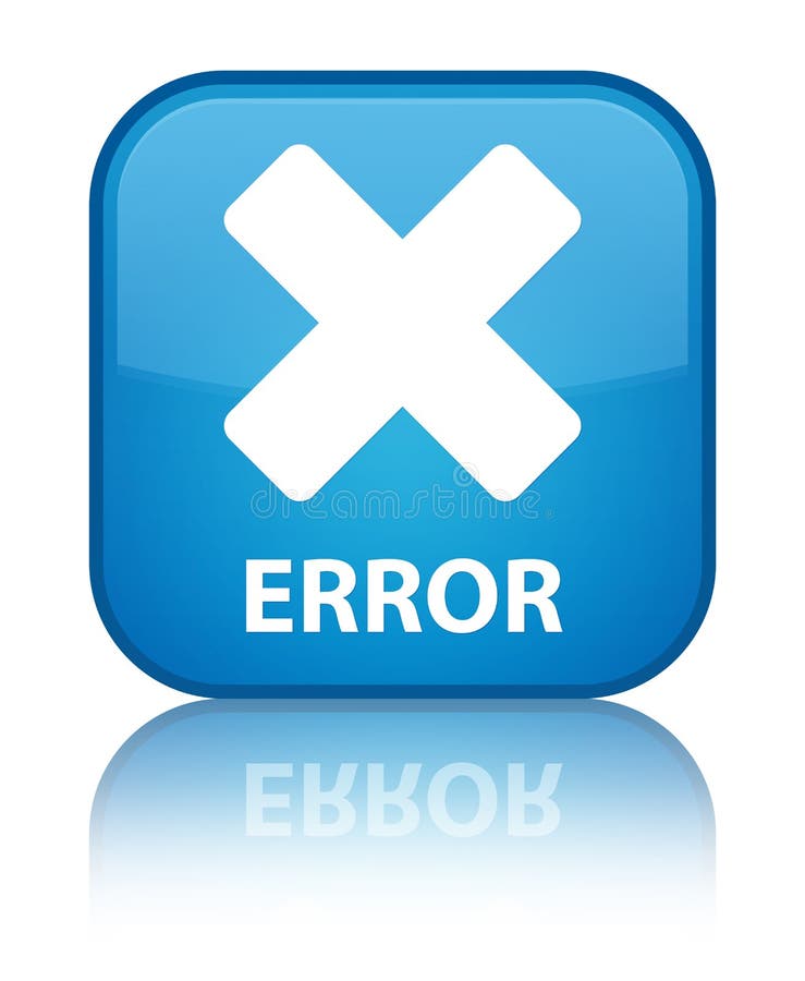 Error (cancel Icon) Special Cyan Blue Square Button Stock Illustration ...