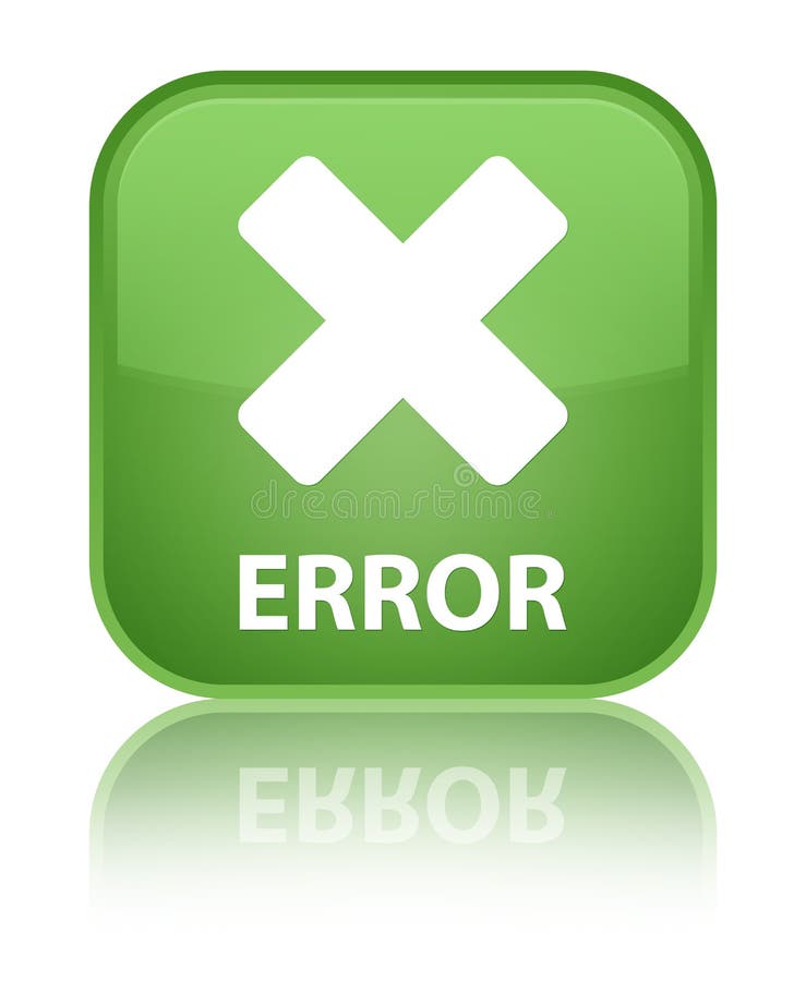 Error (cancel Icon) Special Soft Green Square Button Stock Illustration ...