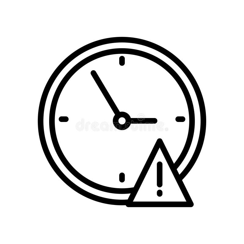 Error Clock Glyph Color Vector Icon Stock Vector - Illustration of ...