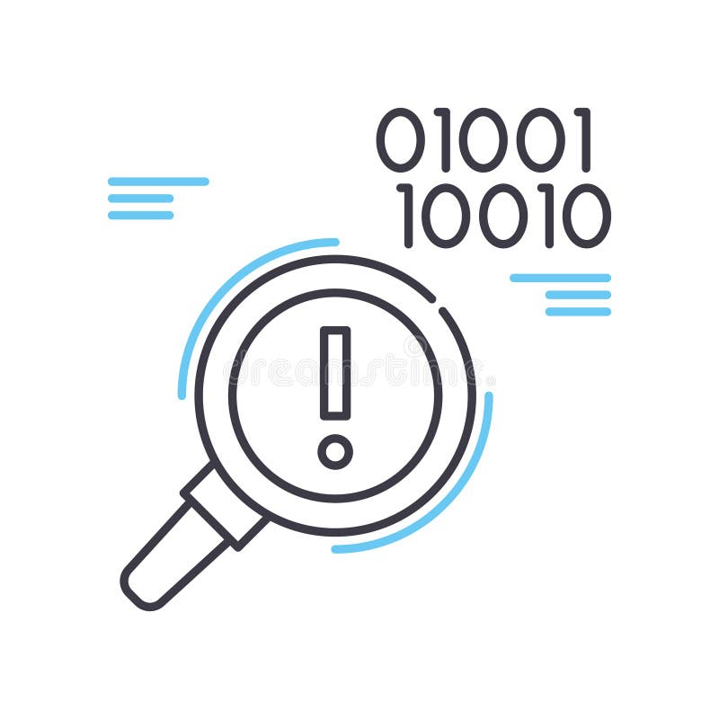 Error Code Line Icon, Outline Symbol, Vector Illustration, Concept Sign ... Error Code Line Icon, Outline Symbol, Vector Illustration, Concept Sign ...