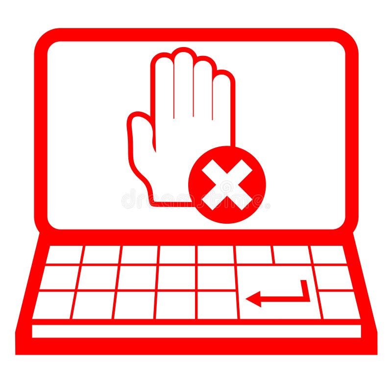 Error computer stock vector. Illustration of desk, exclamation - 42710779