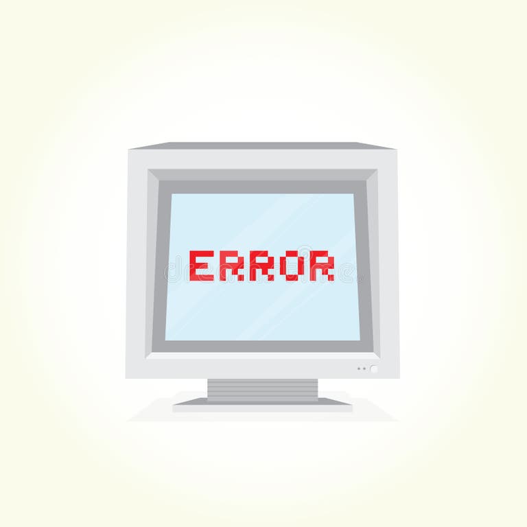 Error on computer screen stock vector. Illustration of monitor - 47128458