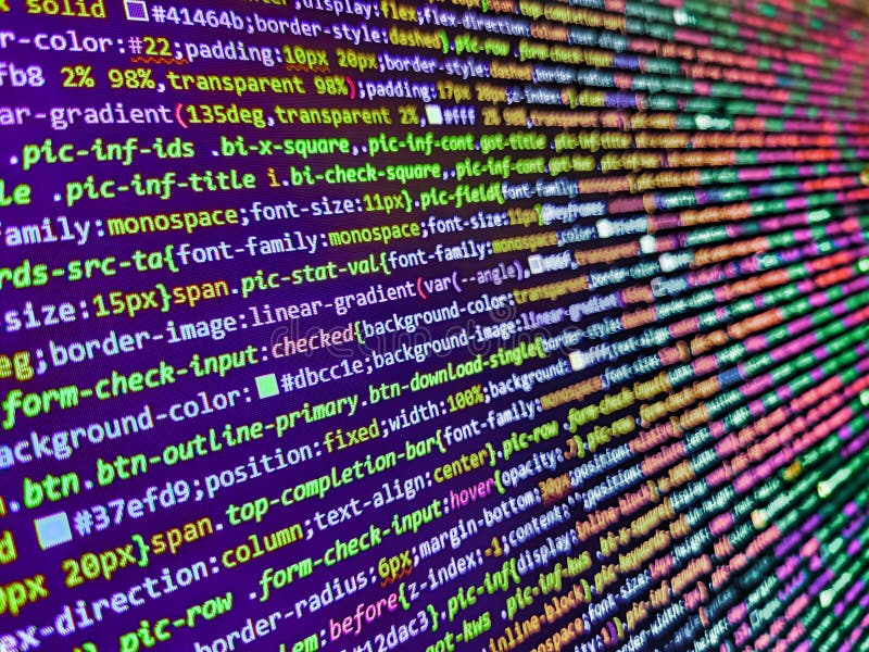 Error Concept Colorful Code Background Abstract Modern Virtual Computer Script Html Code On