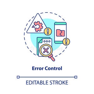 Error Control Concept Icon Stock Vector Illustration Of Science 