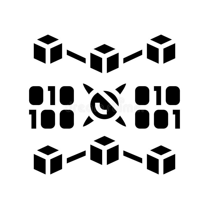 Error Correction Quantum Technology Glyph Icon Vector Illustration ...