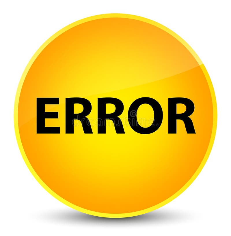 Error Elegant Yellow Diamond Button Stock Illustration - Illustration ...
