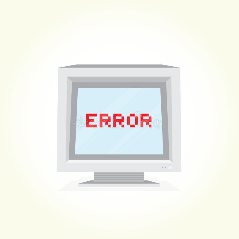 Error En La Pantalla De Ordenador Ilustración del Vector - Ilustración ...