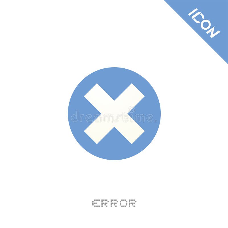 Error icon stock vector. Illustration of icon, circle - 96456557