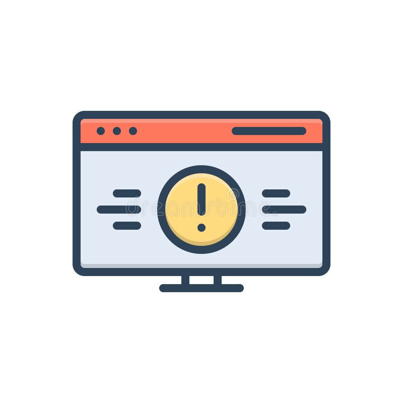 Color Illustration Icon for Error, Defect and Lapse Stock Vector ...