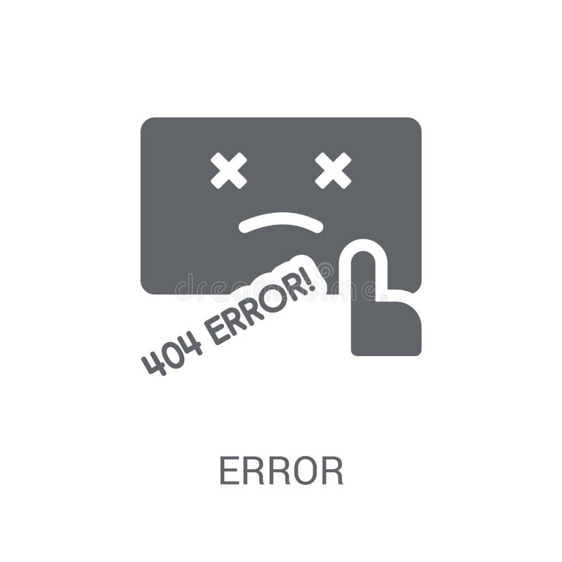 Error Icon Vector Isolated on White Background, Error Sign , Black ...