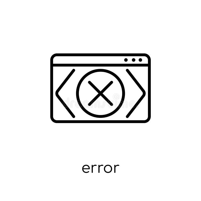 Error Icon. Trendy Flat Vector Error Icon on White Background Fr Stock ...