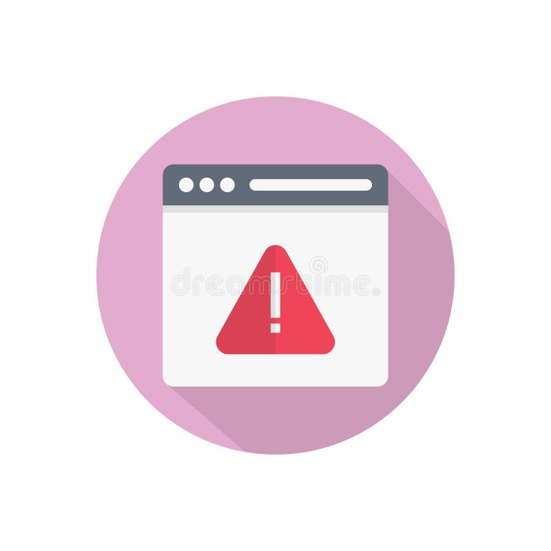 Error Vector Flat Color Icon Stock Vector - Illustration of application ...