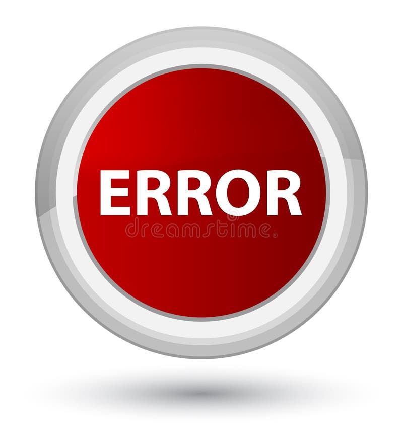 Error Prime Red Round Button Stock Illustration - Illustration of prime ...