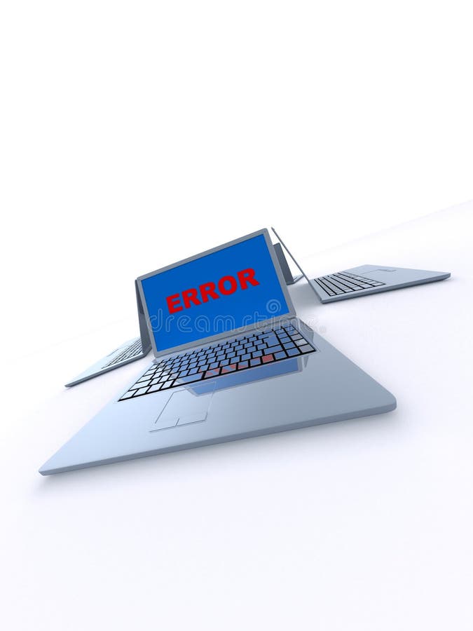 Error laptop stock illustration. Illustration of development - 8173526