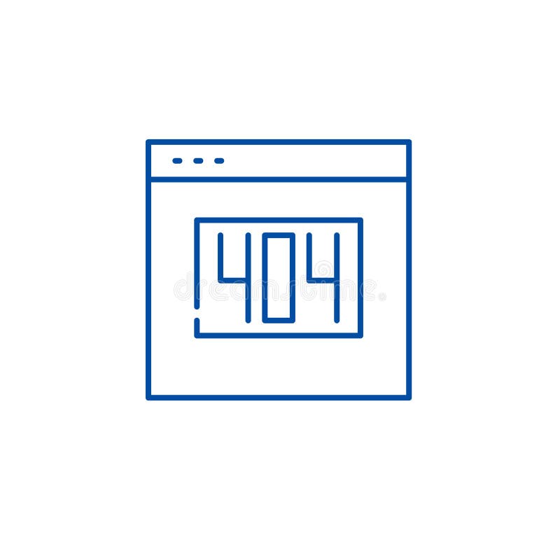 Website Error Vector Line Icon, Linear Concept, Outline Sign, Symbol ...