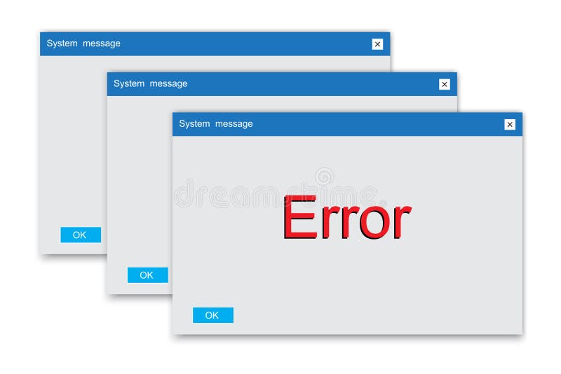 Error Message Computer Icon. Warning Sign. Many Popup Windows ... Error Message Computer Icon. Warning Sign. Many Popup Windows ...