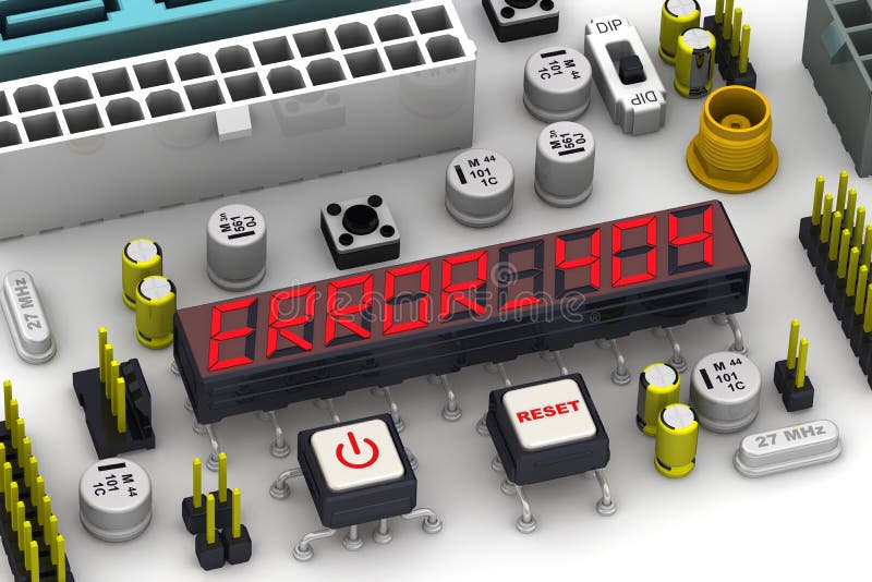 Error! Message on the Electronic Calculator Stock Illustration ...