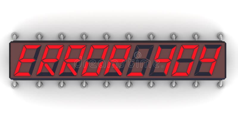 Error! Message on the Electronic Calculator Stock Illustration ...