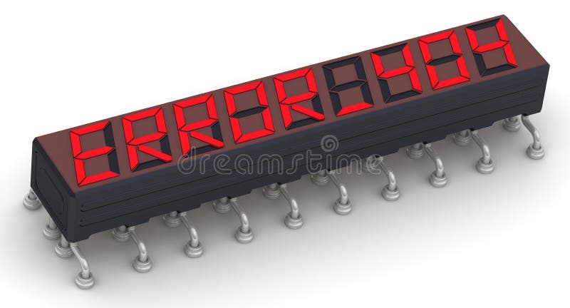 Error! Message on the Electronic Calculator Stock Illustration ...