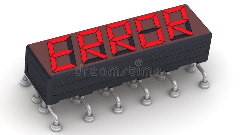 Error! Message on the Electronic Calculator Stock Illustration ...