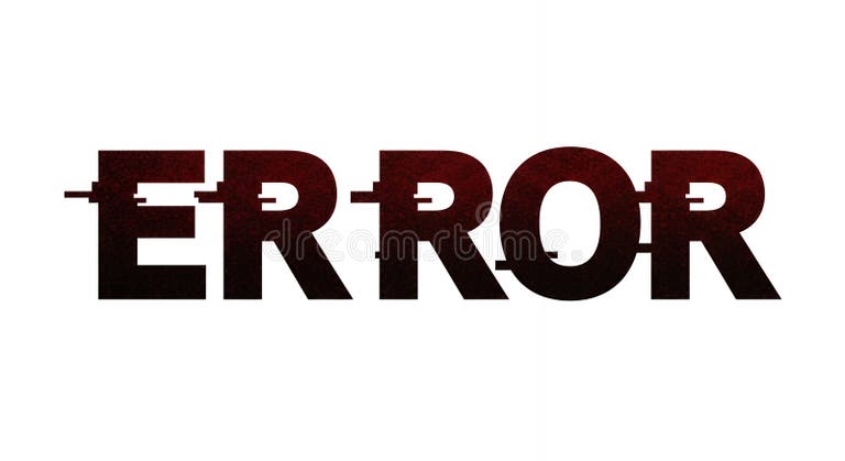 Error Message Graphic: Red Glitch Text Effect - Digital Failure ...