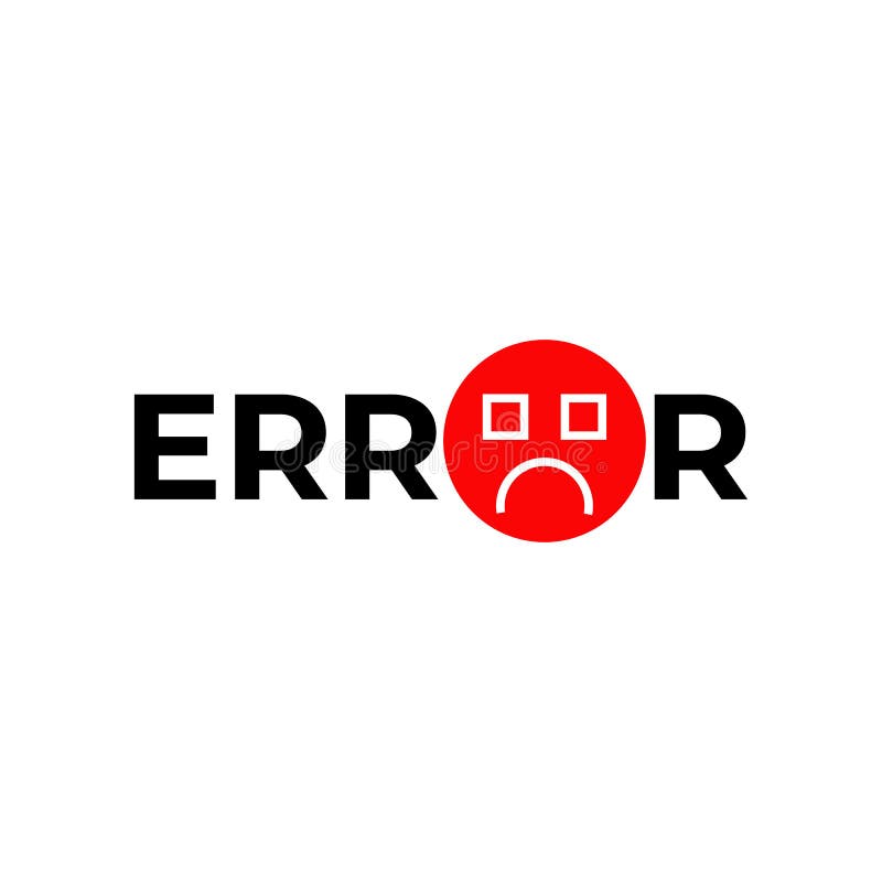 Error Message Icon Symbol Logo Design Stock Vector - Illustration of ...