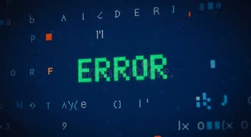 Error Message Pixelated Glitch Art Retro Tech Failure, Digital ...