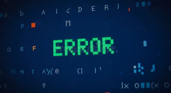 Error Message Pixelated Glitch Art Retro Tech Failure, Digital ...