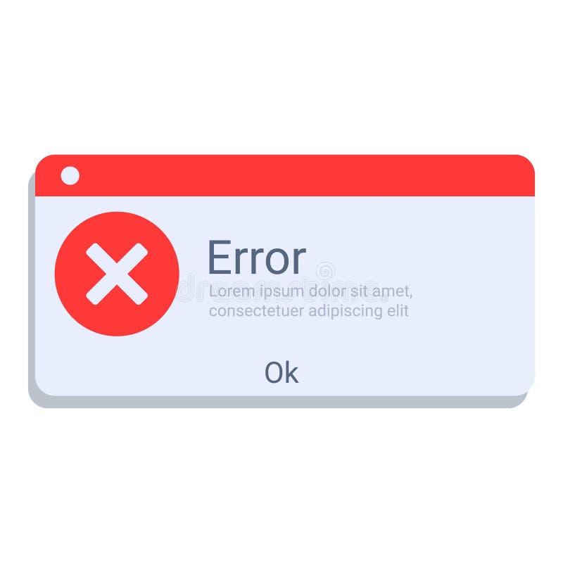 Error Message Window with Red Cross Mark Appearing on Screen Stock ... Error Message Window with Red Cross Mark Appearing on Screen Stock ...