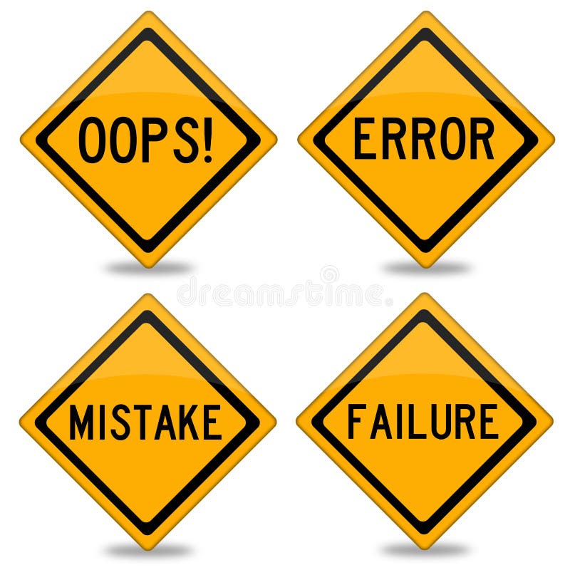 Mistake signs stock vector. Illustration of bright, error - 40320906