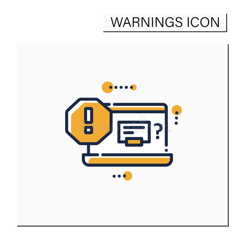 Error Notification Color Icon Stock Vector - Illustration of security ... Error Notification Color Icon Stock Vector - Illustration of security ...
