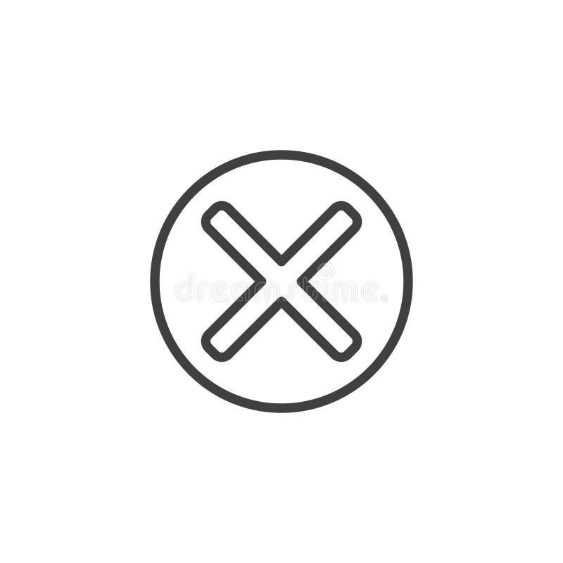 Error Notification Line Icon Stock Illustration - Illustration of ...