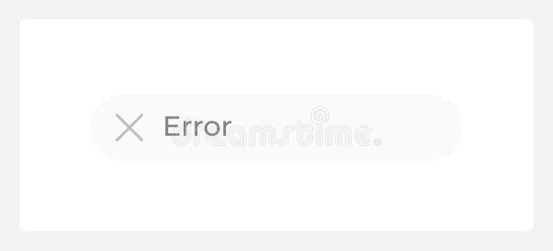 Error Notification UI Element Template Stock Vector - Illustration of graph, template: 265145910