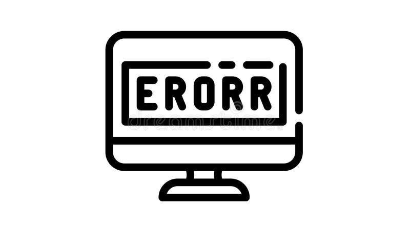 Error Operating System Glyph Icon Animation Stock Footage - Video of ...