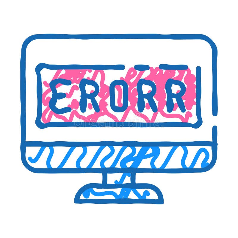 Error Operating System Icon Doodle Illustration Stock Illustration ...