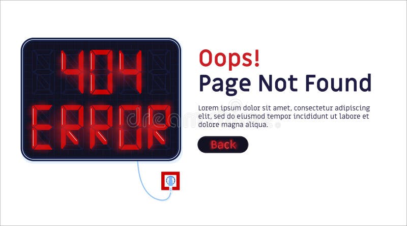 Oops .. stock vector. Illustration of system, page, service - 212068062