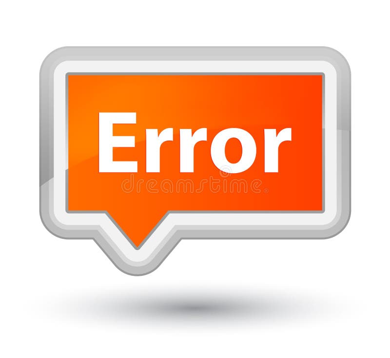 Error Prime Orange Banner Button Stock Illustration - Illustration of ...