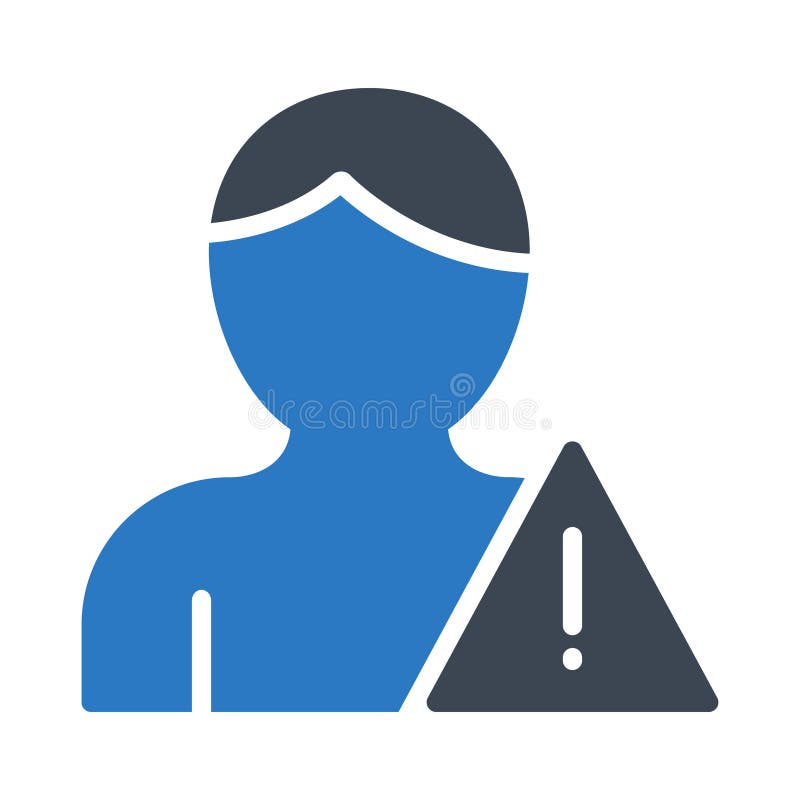 Error Profile Thin Color Line Vector Icon Stock Vector - Illustration ...