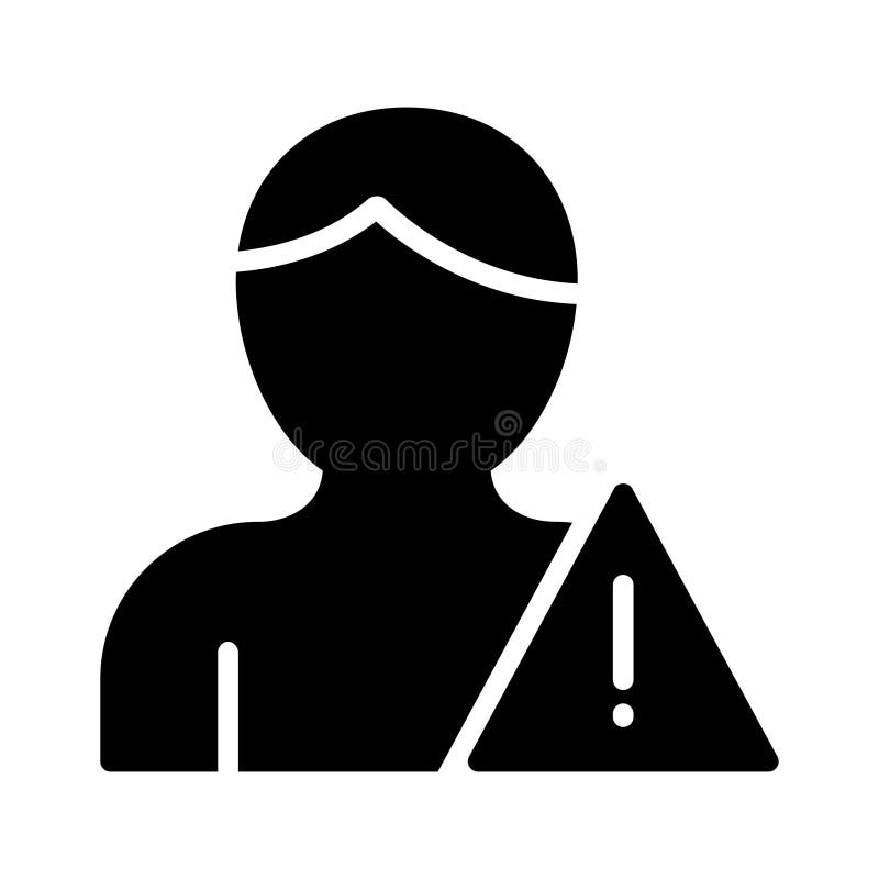 Error Profile Glyph Flat Vector Icon Stock Vector - Illustration of ...
