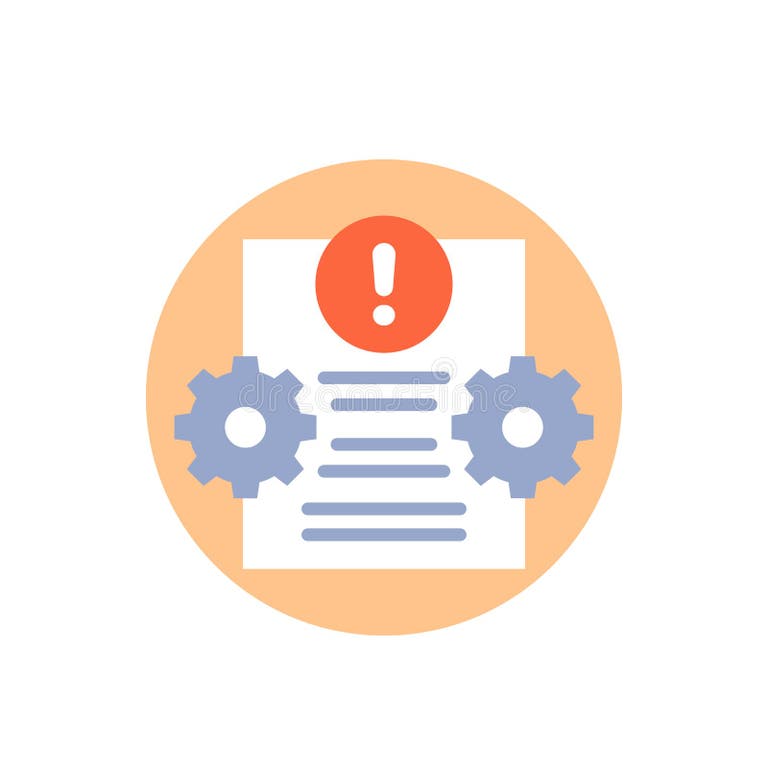 Error Report or Failed Test Icon Stock Vector - Illustration of warning ...