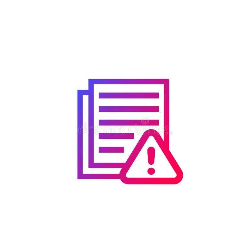 Error Report Icon Vector Set. Fail Illustration Sign Collection. Bug ...