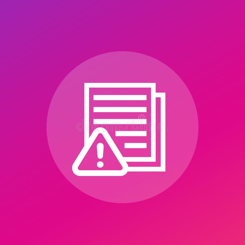 Error Report, Failed Test Vector Icon Stock Vector - Illustration of ...