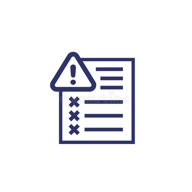 Error Report, Failed Test Icon Stock Vector - Illustration of icon ...