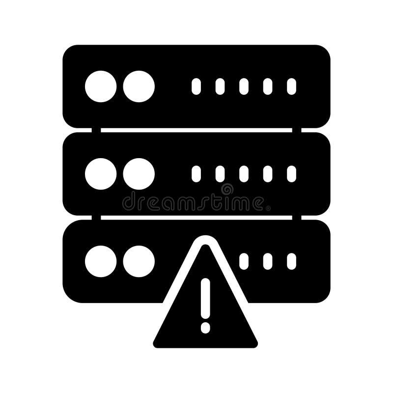 Server Error Color Line Icon Stock Illustration - Illustration of ...